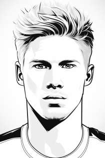 Kevin De Bruyne als kleurplaat Gratis kleurplaten en tekeningen om te ...